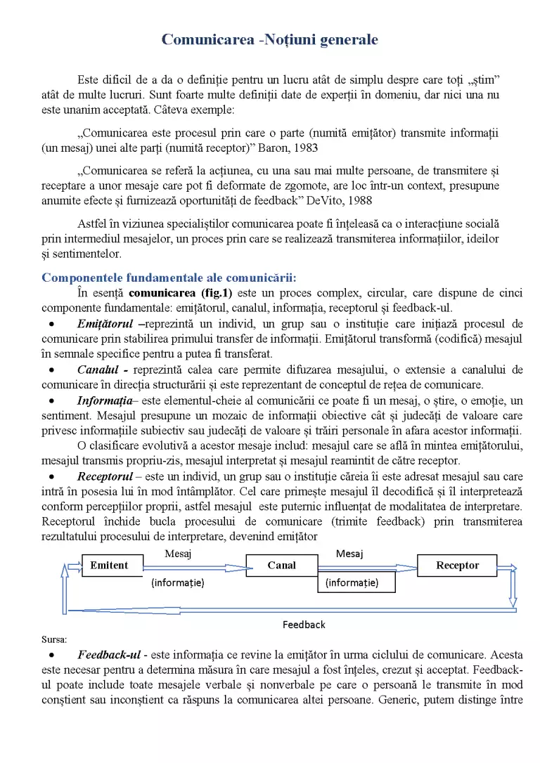 Tipuri de comunicare în sistemul unei organizații - Referat - Știintele ...