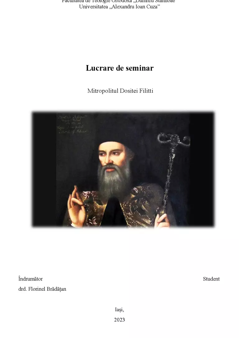 Mitropolitul Dositei Filiti - Seminar - Religie #392646 | RegieLive