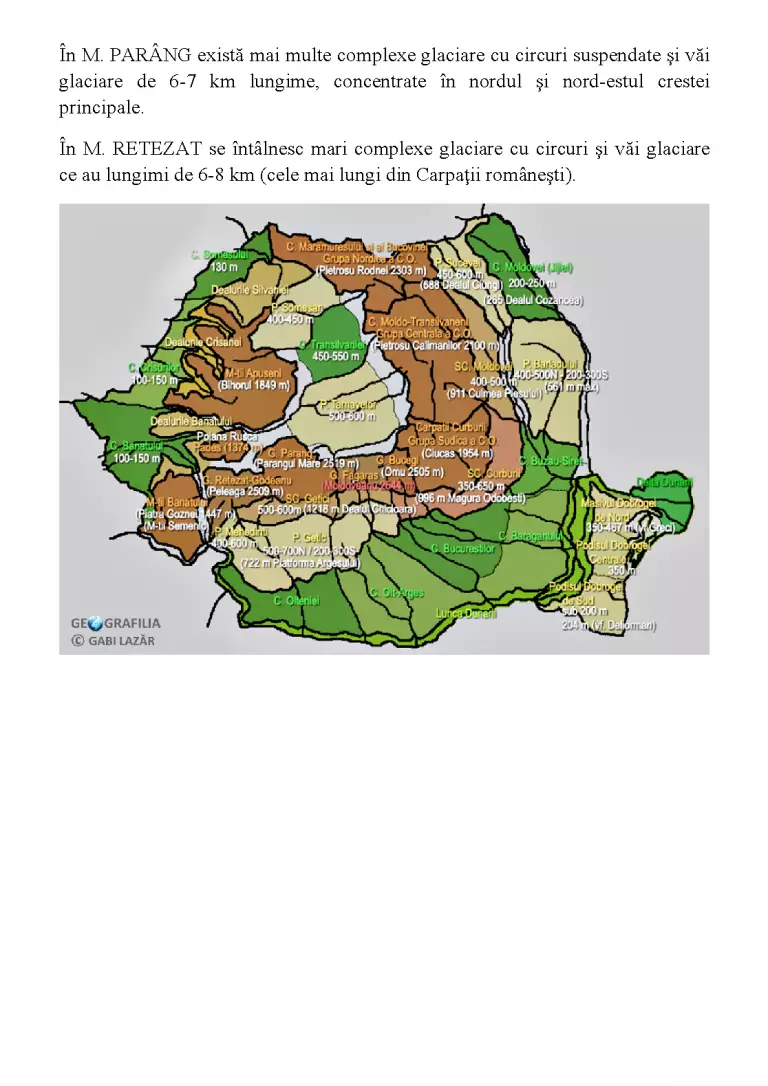 Potențialul turistic al reliefului glaciar din România - Proiect 2024 ...
