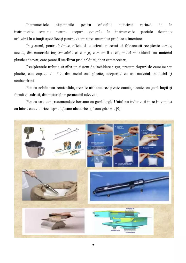Metodologia de recoltare și păstrare, de înregistrare a probelor ...