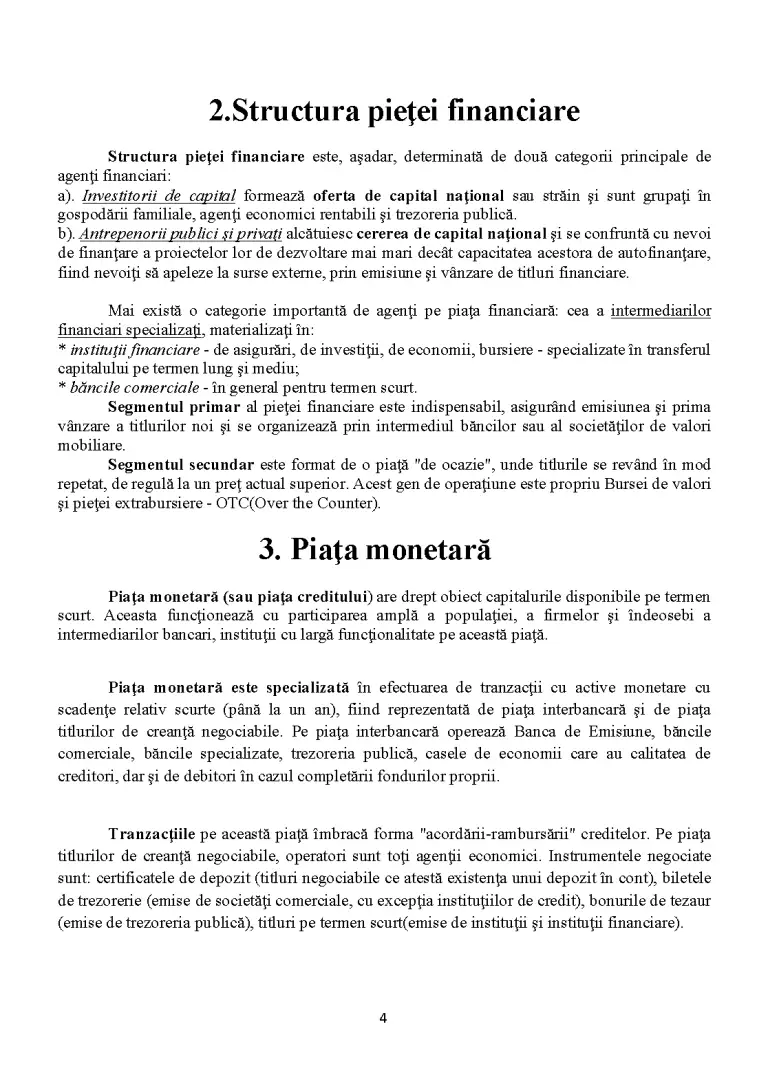 Structura pieței financiare - Proiect 2025 - Burse #393166 | RegieLive