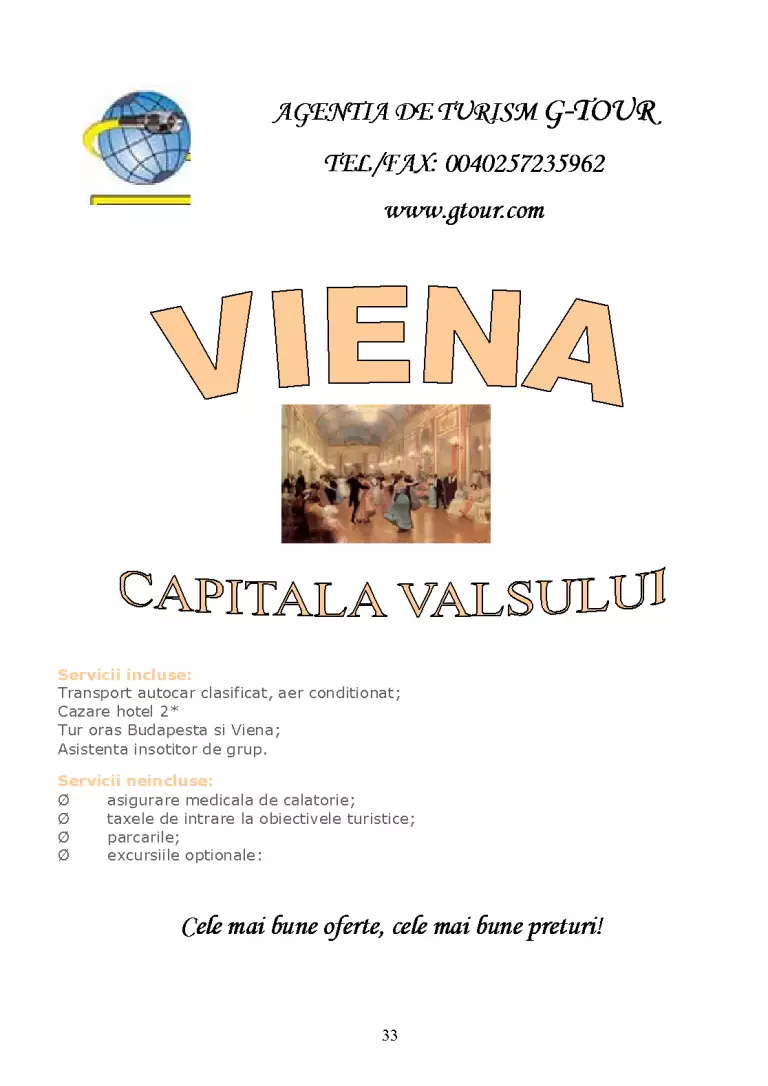 Viena - capitala valsului - Proiect - Turism #39414 | RegieLive