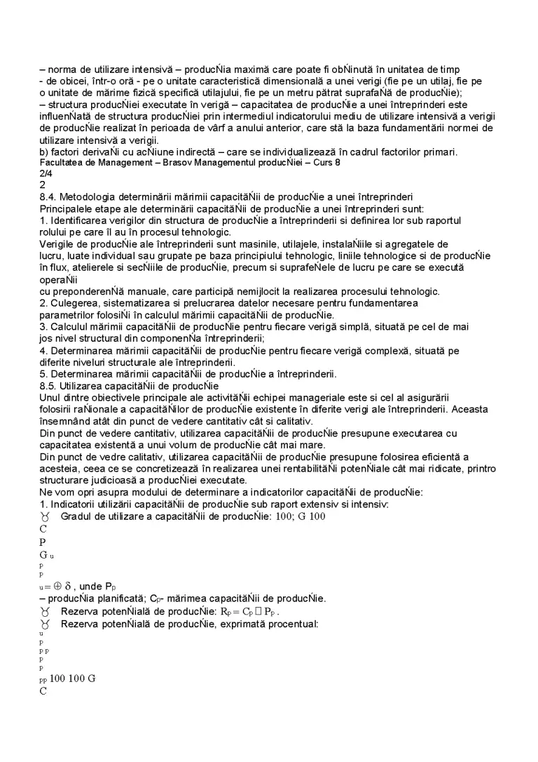 Managementul producției - Curs - Management #41230 | RegieLive