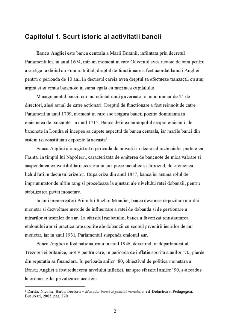 Banca Angliei - Referat - Bănci #43685 | RegieLive