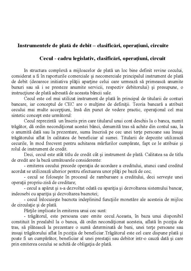 Cecul și Cambia - Proiect - Economie #4372 | RegieLive