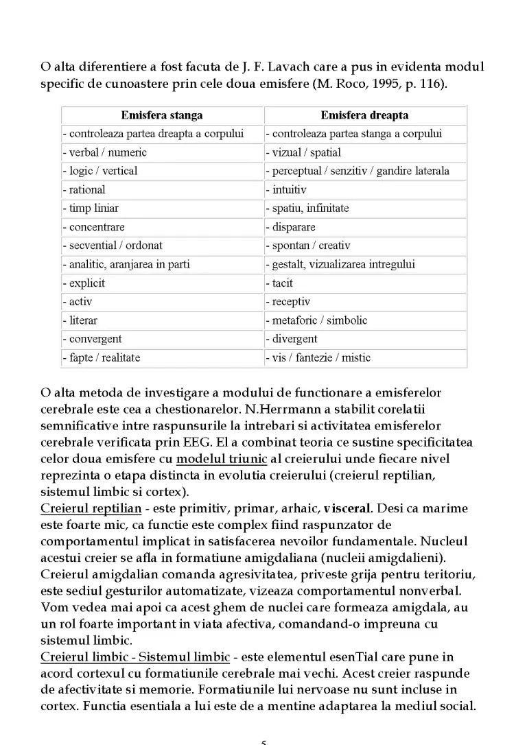 Emisfere Cerebrale - Referat - Psihologie #45905 | RegieLive
