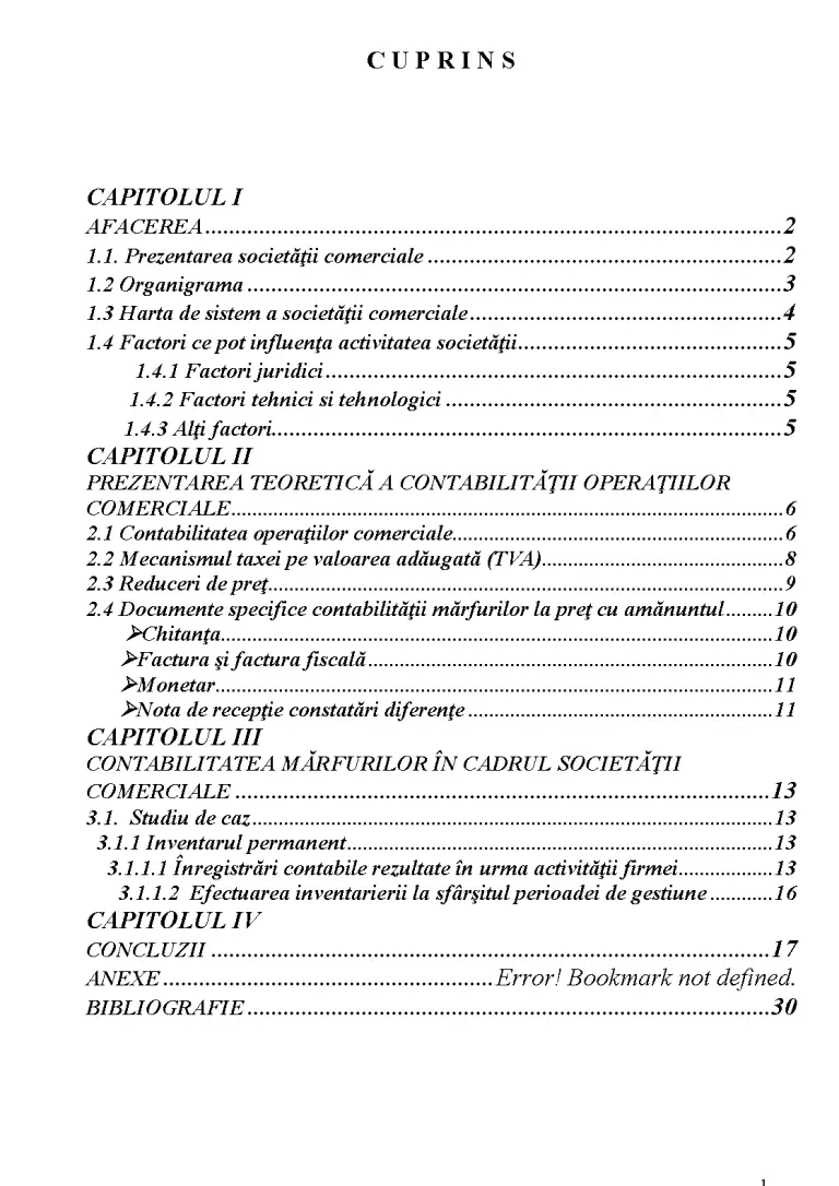 Contabilitatea Operațiilor Comerciale - Referat - Contabilitate #4844 ...