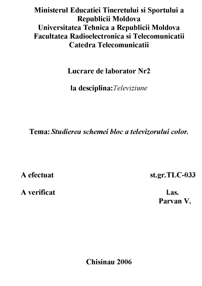 Televiziorul Color - Laborator - Electronică #4984 | RegieLive