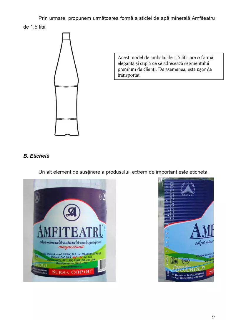 Apa Minerală Amfiteatru - Proiect - Marketing #52166 | RegieLive