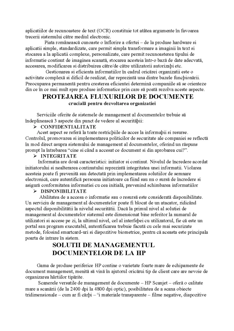 Implementare - Managementul Documentelor - Proiect - Management #57428 ...