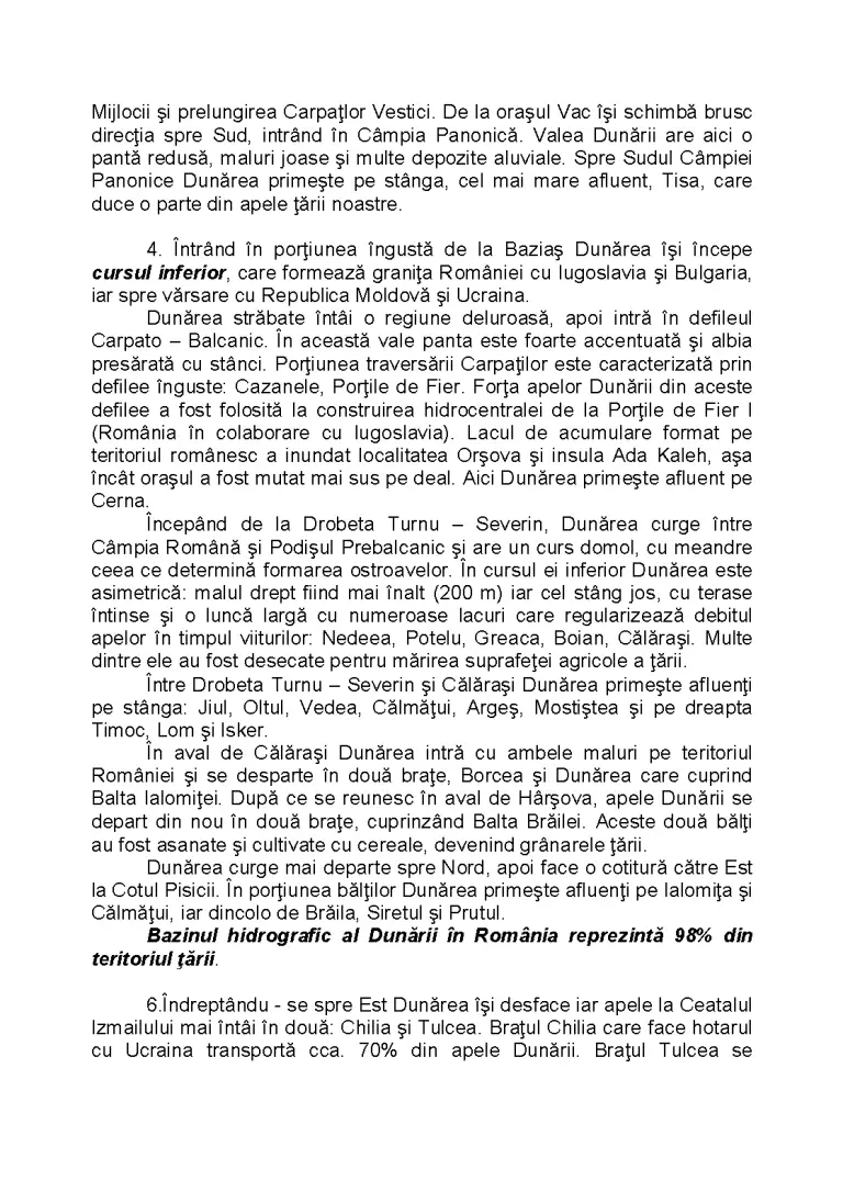 Fluviul Dunărea - Referat - Geografie #61835 | RegieLive