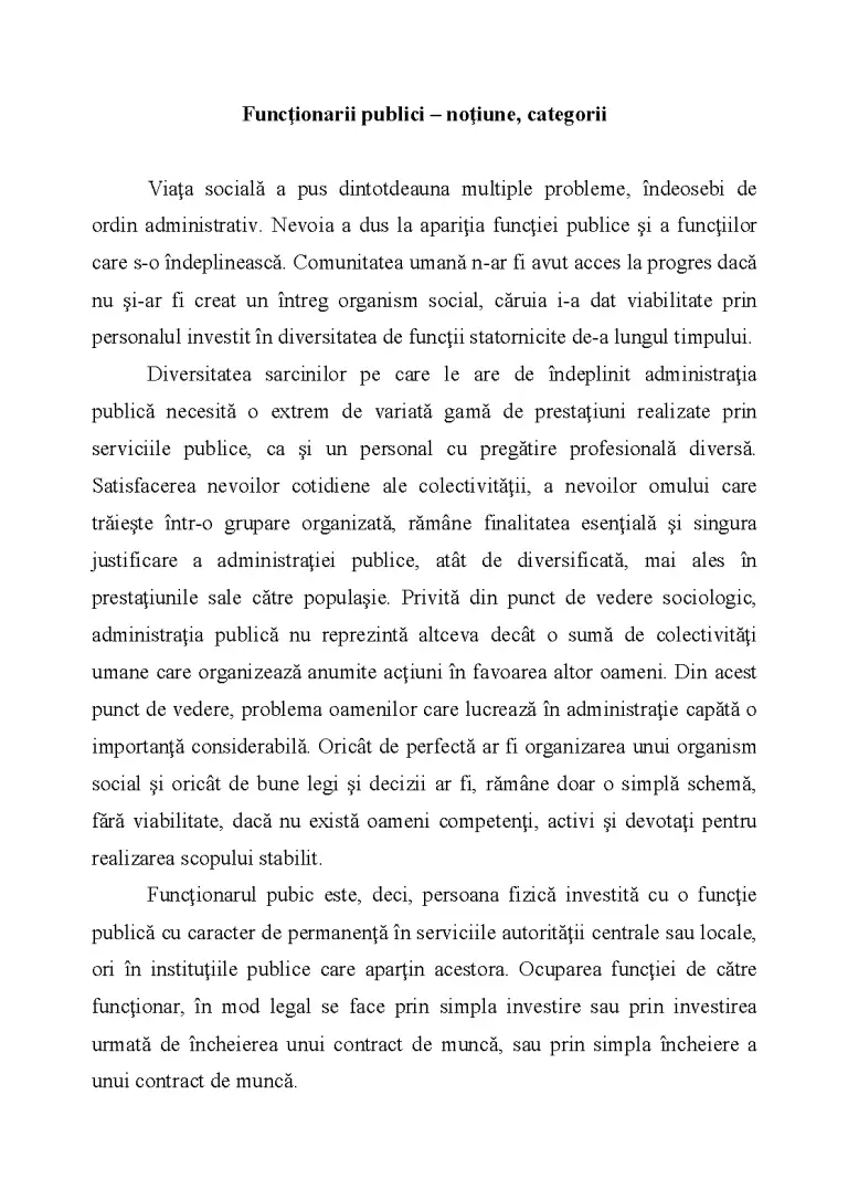 Funcționarii Publici - Referat - Drept #63015 | RegieLive