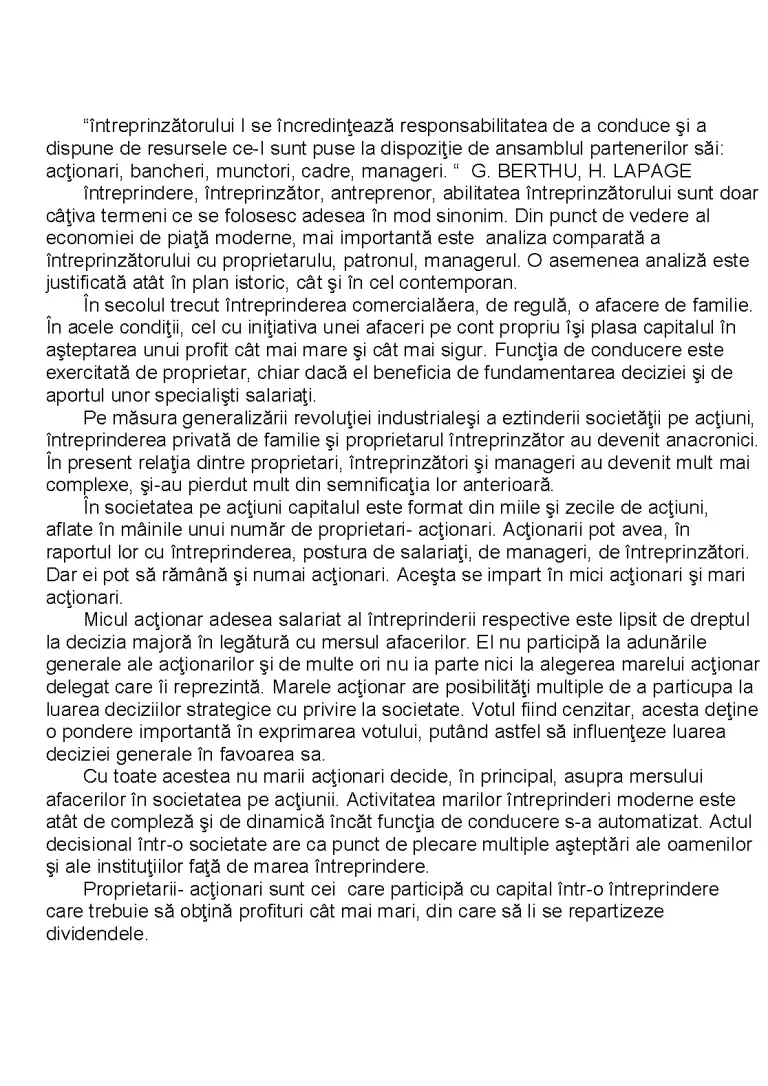 Întreprinderea și formele ei în economia de piață - Referat - Economie ...