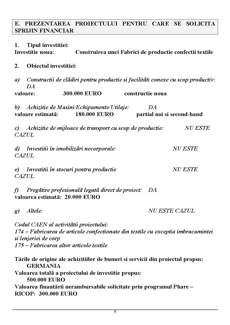 Plan de afaceri - SC Black Sea SRL - Proiect - Economie #65808 | RegieLive
