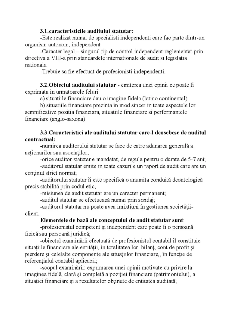 Auditul - Caracteristici Generale - Referat - Contabilitate #65838 ...