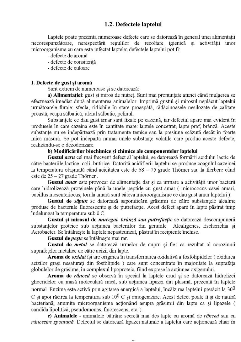 Expertiza produselor agroalimentare - laptele - Referat - Merceologie ...