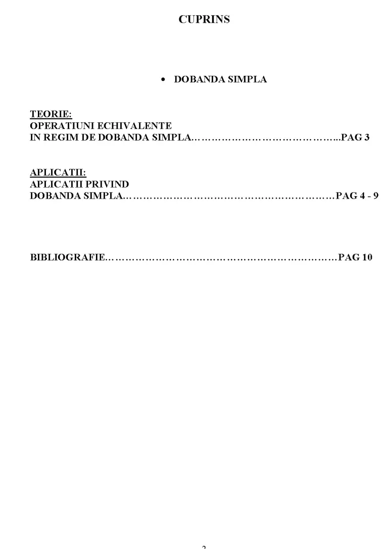 Matematici financiare - dobânda simplă - Referat - Contabilitate #7956 ...