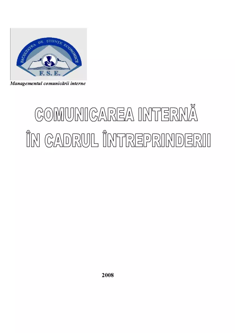 Comunicarea internă în cadrul întreprinderii - Proiect - Economie ...