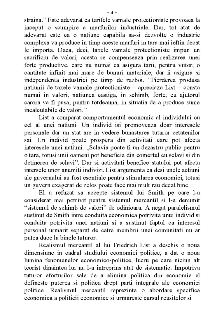 Friedrich List și teoria protecționismului economic național - Referat ...