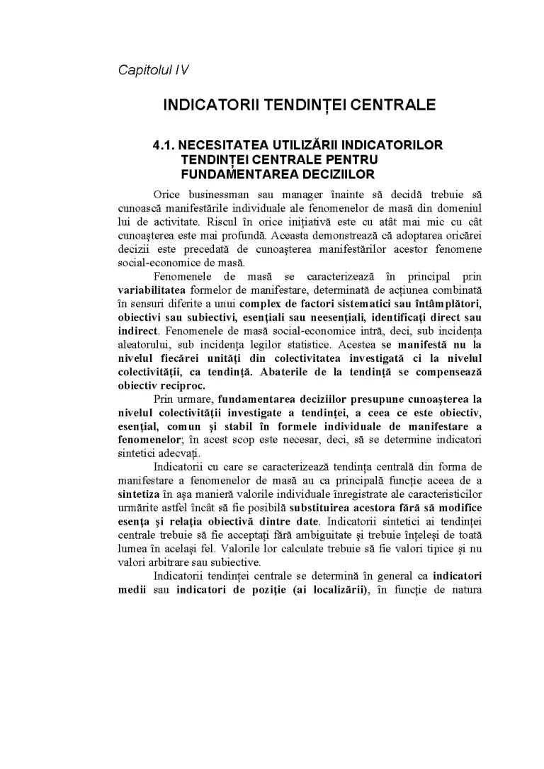 Indicatorii Tendinței Centrale - Curs - Statistică #85956 | RegieLive