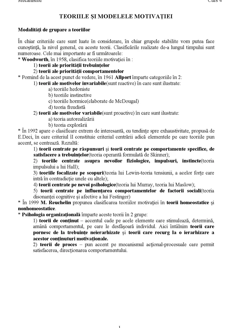 Psihologia Stimulării și Reglării Comportamentului - Curs - Psihologie ...