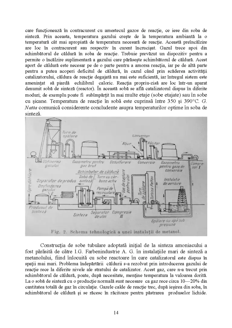 Tehnologia Fabricării Alcoolului Metilic - Referat - Chimie Organică ...