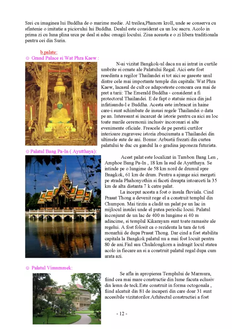 Thailanda - Referat - Turism #91756 | RegieLive