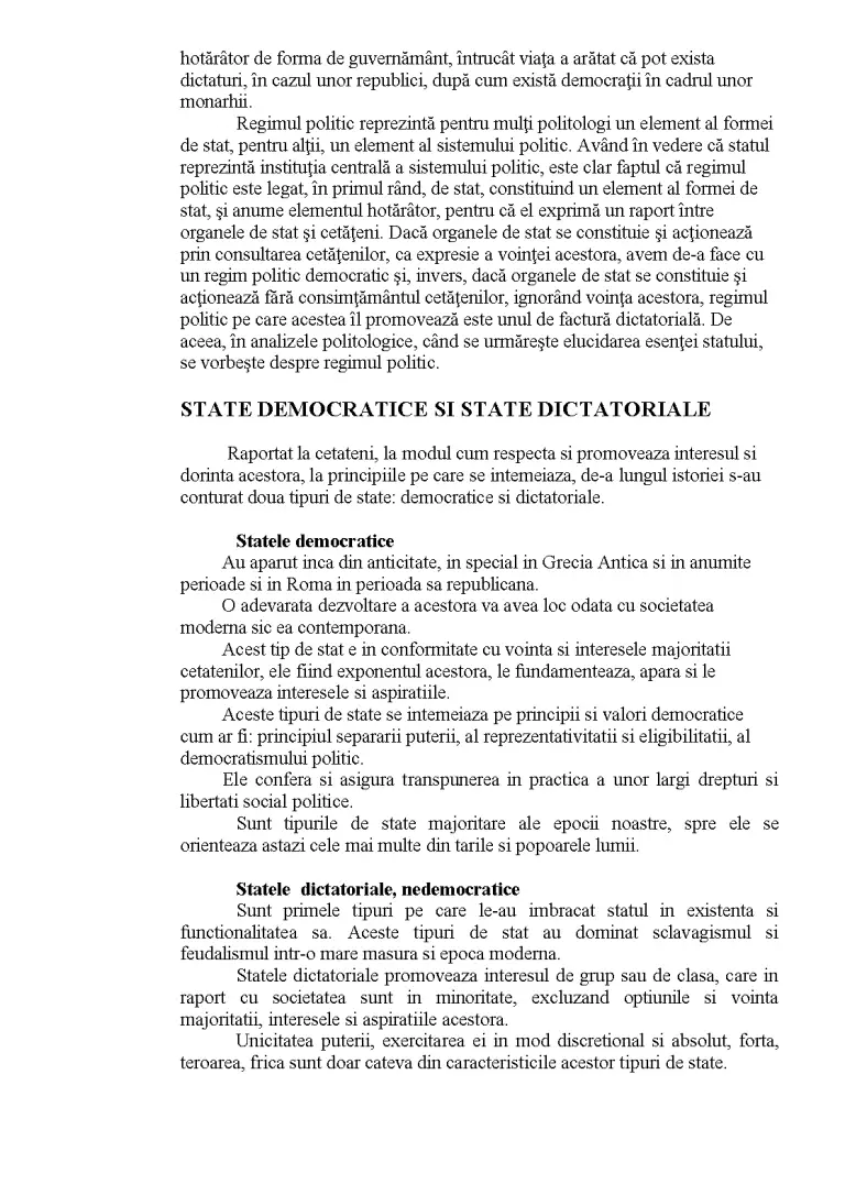 Forme de Guvernare - Referat - Știința Administrației #9218 | RegieLive