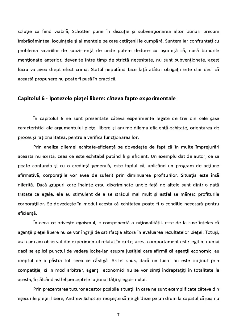 Recenzie Andrew Schotter - Teoria pieței libere - Referat - Economie ...